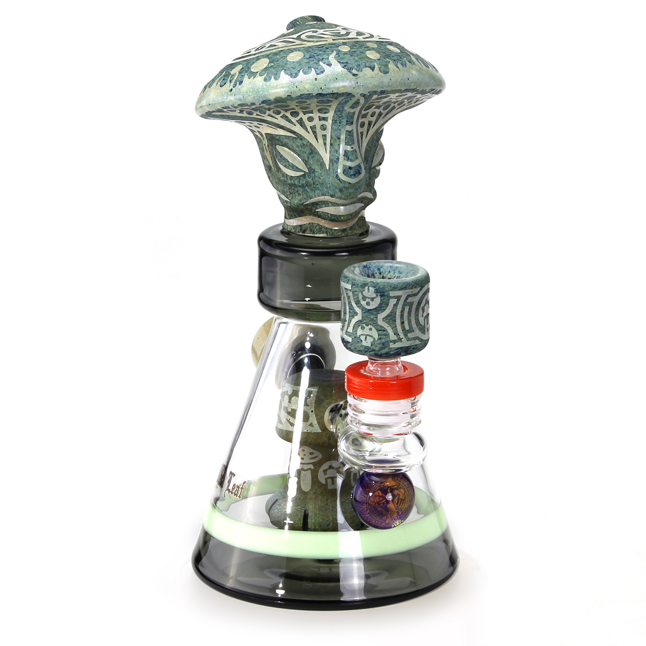 Black Leaf Diffuser Bong MUSHROOM WIZARD | Near Dark Shop