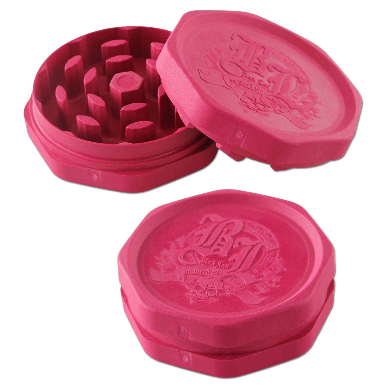 Black Leaf Grinder -Sustainable 2-part IN WEED WE TRUST | Near Dark Shop