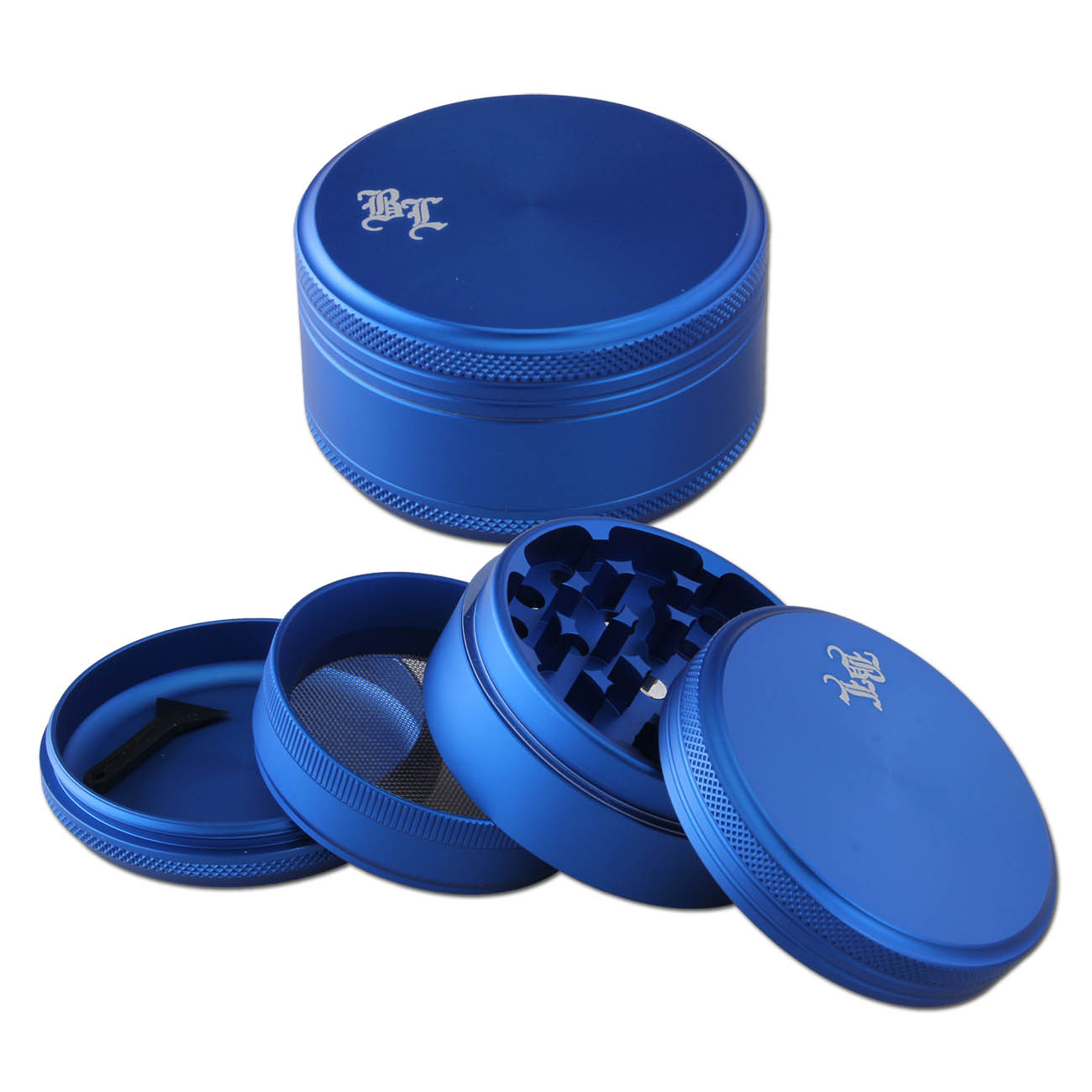 Black Leaf Alu Grinder 4-part matt | Near Dark Shop