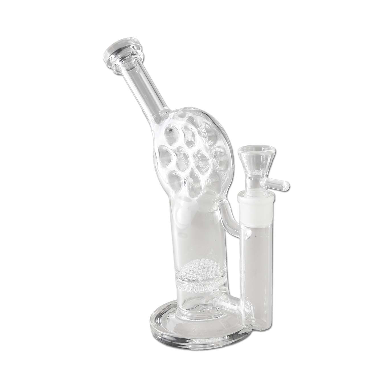Black Leaf Glass Bong with Percolator SWISS CHEESE | Near Dark Shop